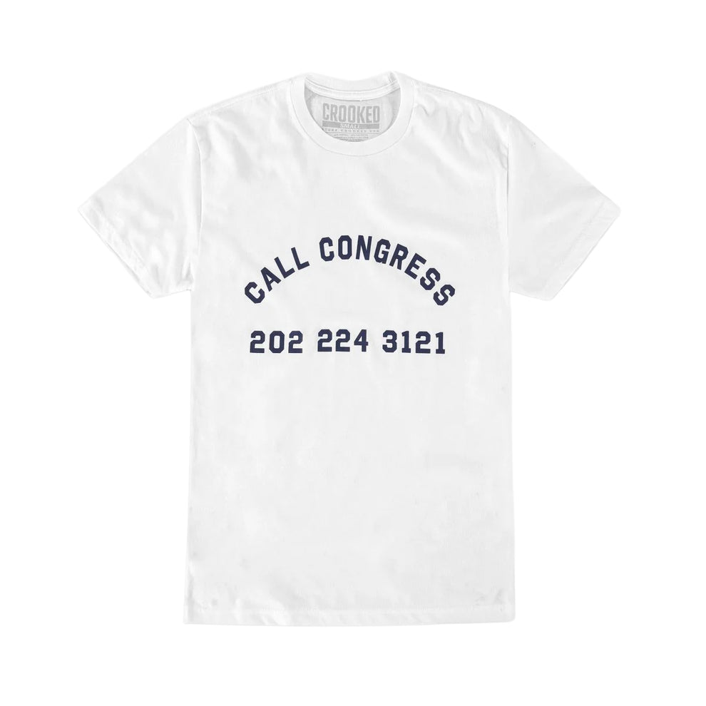 Call Congress T-Shirt White – Crooked Store