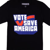Vote Save America Logo T-Shirt - Black – Crooked Store