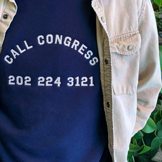Call Congress Embroidered Sweatshirt – Crooked Store